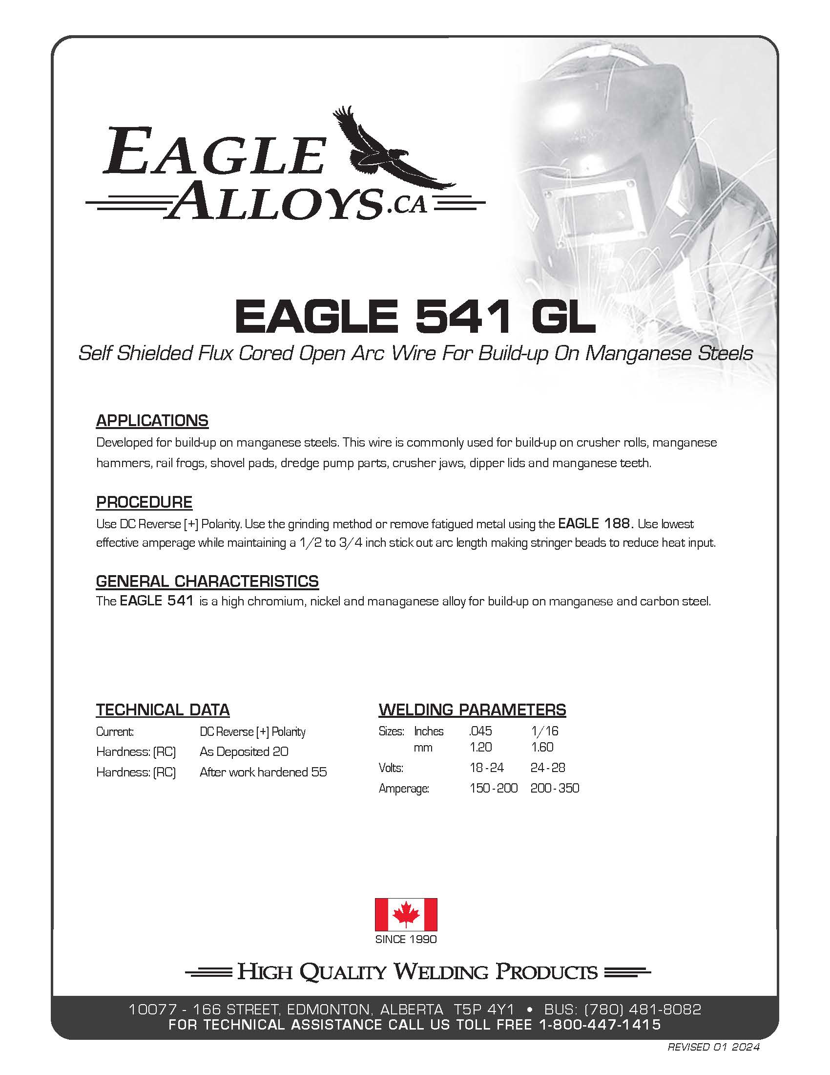 Eagle 541 GL: Flux Cored Wire for Manganese Steel Build-up – Eagle ...