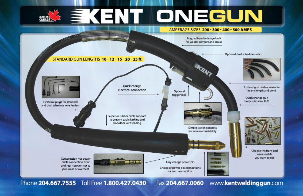 Kent One Gun - 200-300-400-500amp – Eagle Alloys Welding